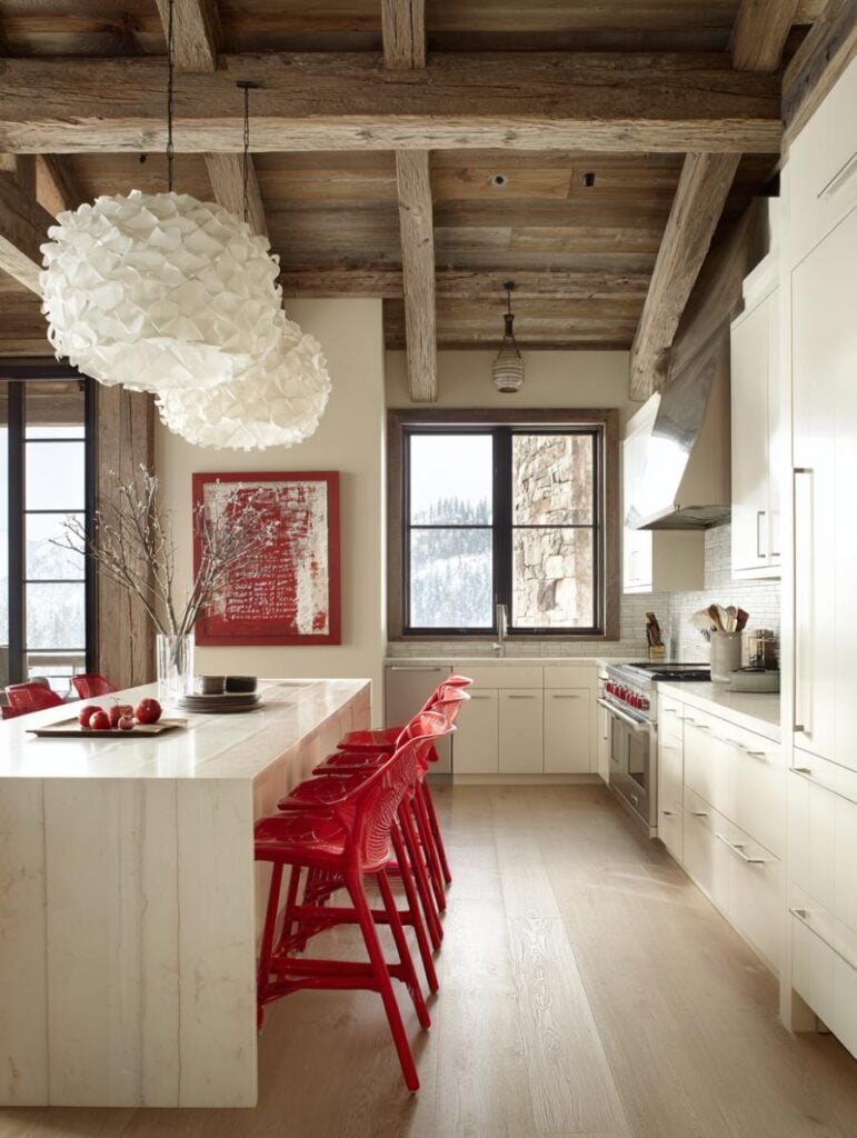 50 Gorgeous Red + White Rustic Kitchen Designs that Cost $100K or More