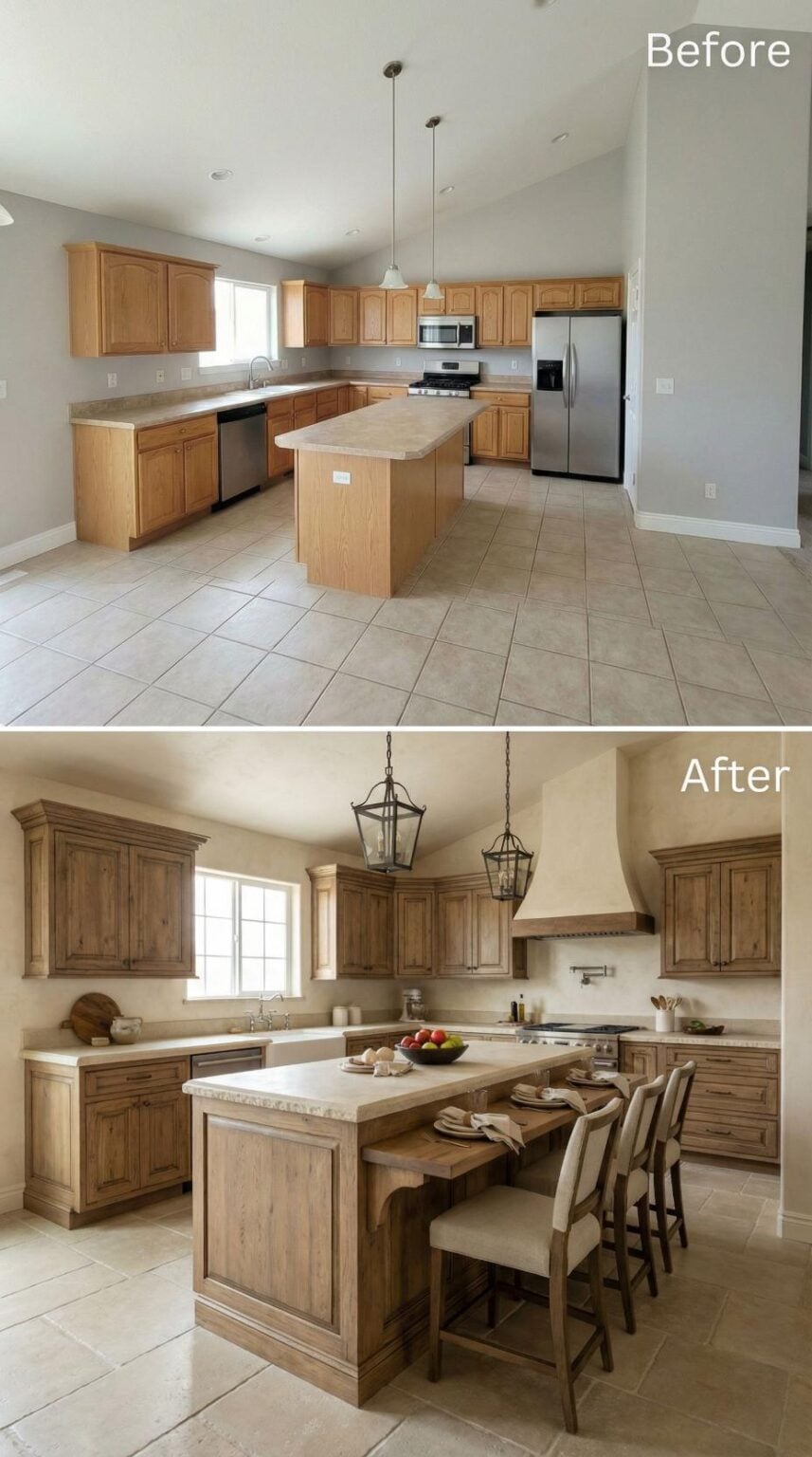 33 Before & After Kitchen Designs – From Boring Builder Grade to ...