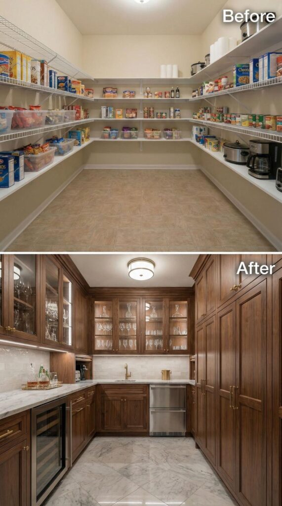 33 Ultimate Before & After Kitchen Pantry Makeovers With Custom Storage ...