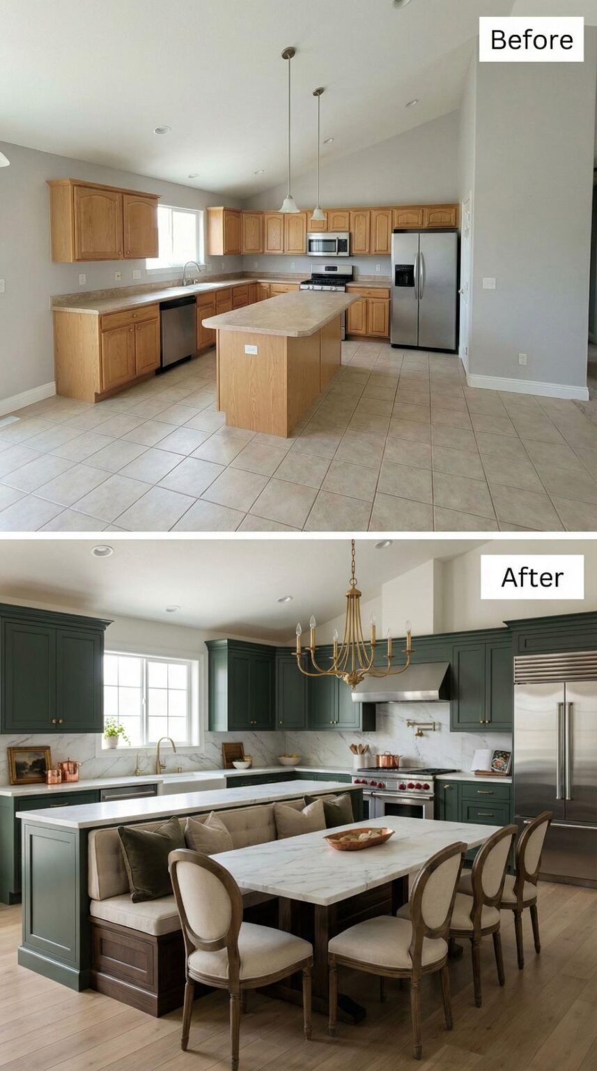33 Before & After Kitchen Designs – From Boring Builder Grade to ...