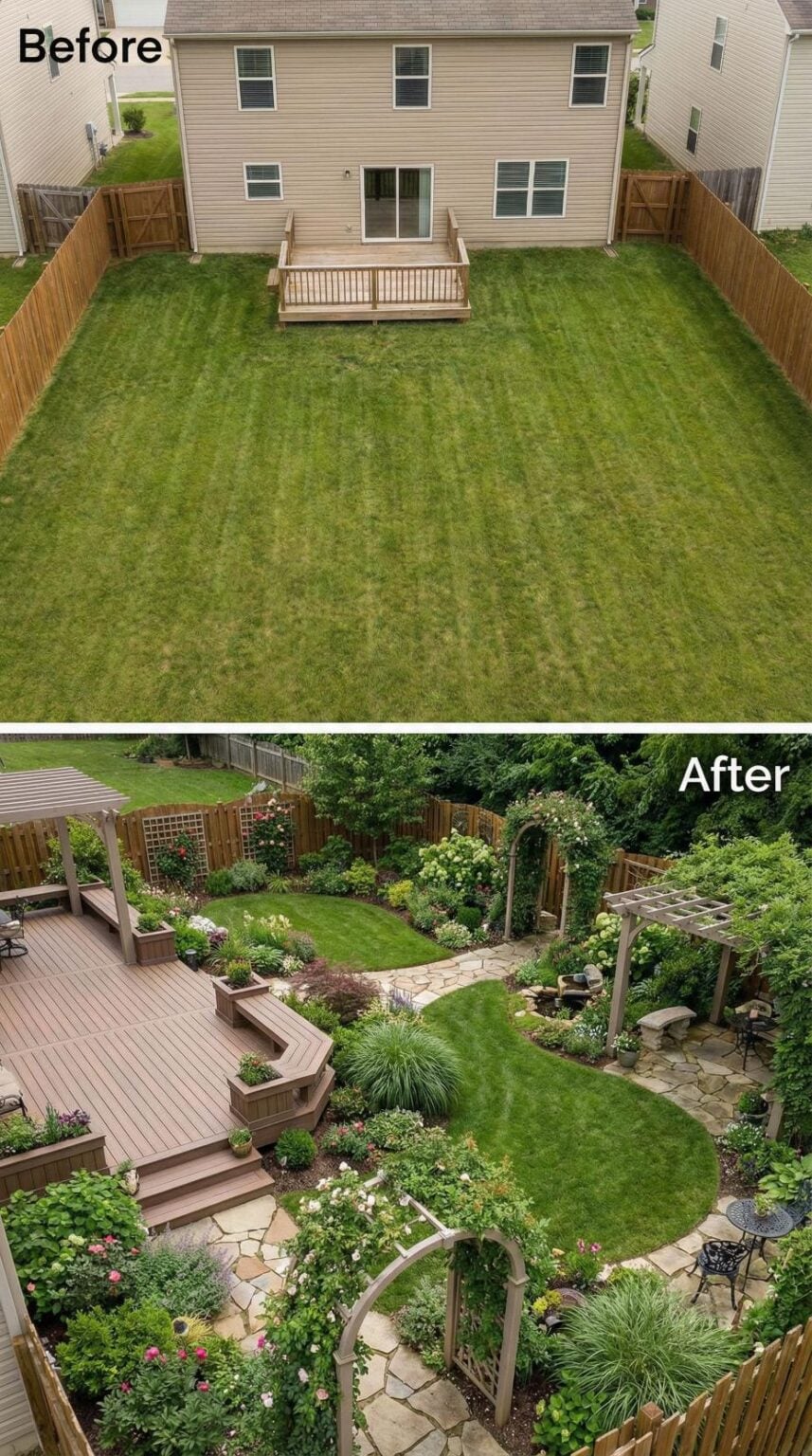 36 Genius Before & After Backyard Garden Makeovers – From Boring to ...