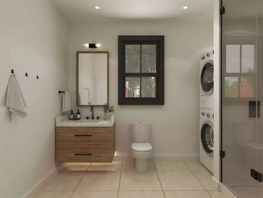 Nesting Corner 1-Bedroom ADU Farmhouse for a Narrow Lot with Open Floor ...
