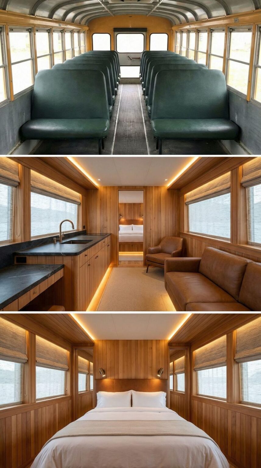 We Bought an Old School Bus to Convert Into Our Home. AI Designed 33 ...