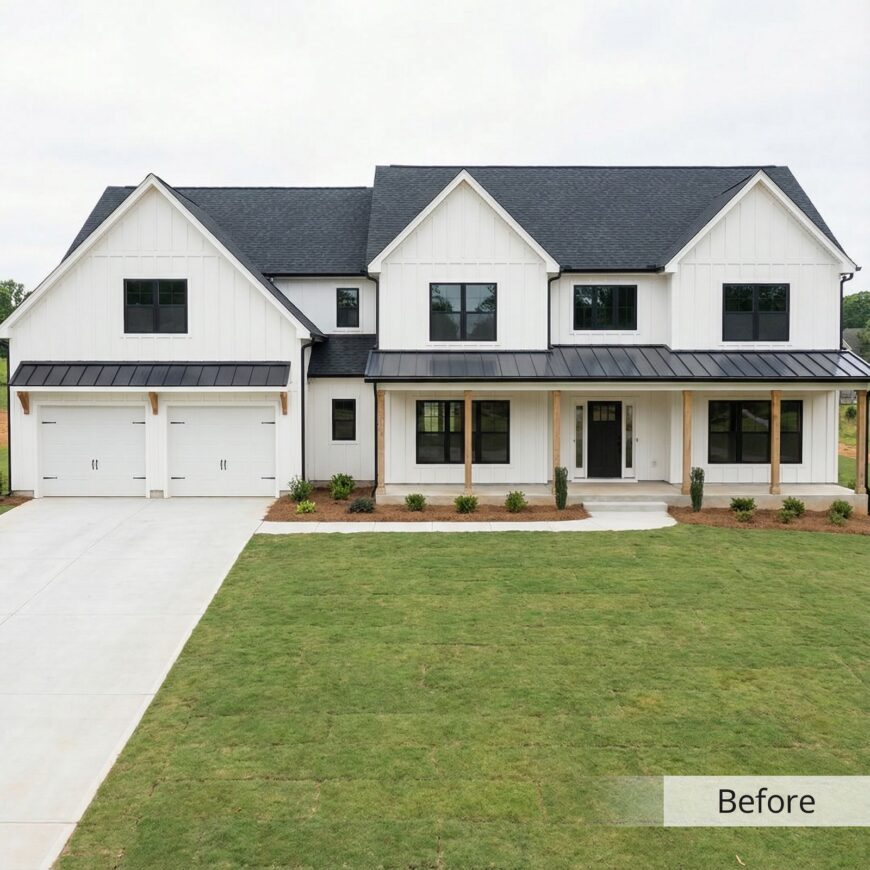 35 Before & After Modern Farmhouse Front Yard Designs – From Boring ...