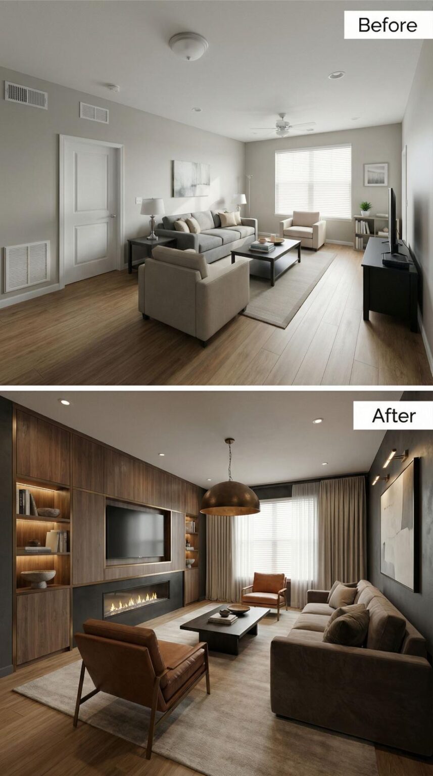 We Have a Small Closed Off Ugly Living Room. We Were At a Loss as to ...