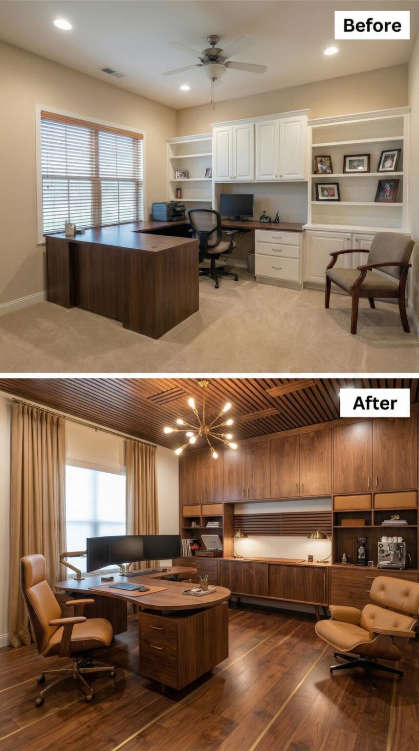 35 Before and After Home Office Designs Specifically for Workaholics ...