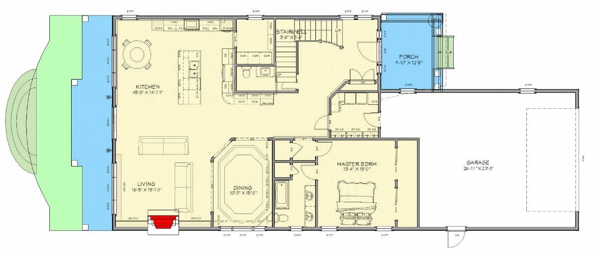 Lakeridge 5-Bedroom Craftsman House Plan with Lakeside Balcony (3,838 ...